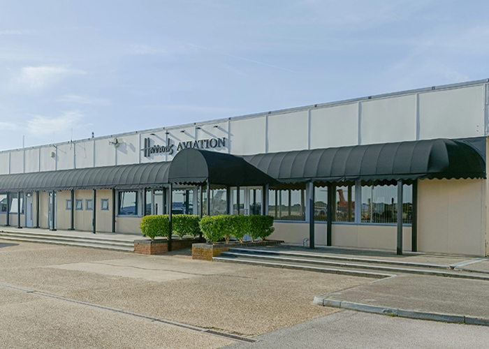 Specialist RIB® Canopy for Harrods Aviation, Stansted | Morco Blinds